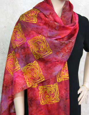 Celtic art designs on Pure Silk Shawls