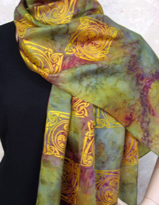 Celtic art designs on Pure Silk Shawls