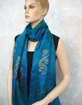 Celtic art designs on Pure Silk Shawls