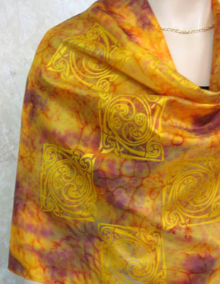 Celtic art designs on Pure Silk Shawls