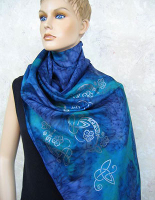 Celtic art designs on Pure Silk Shawls