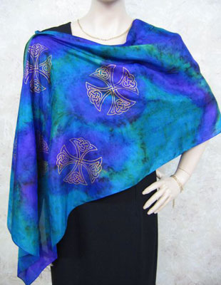 Celtic art designs on Pure Silk Shawls