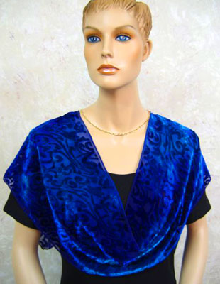 Silk and Rayon Devore Velvet painted Scarves